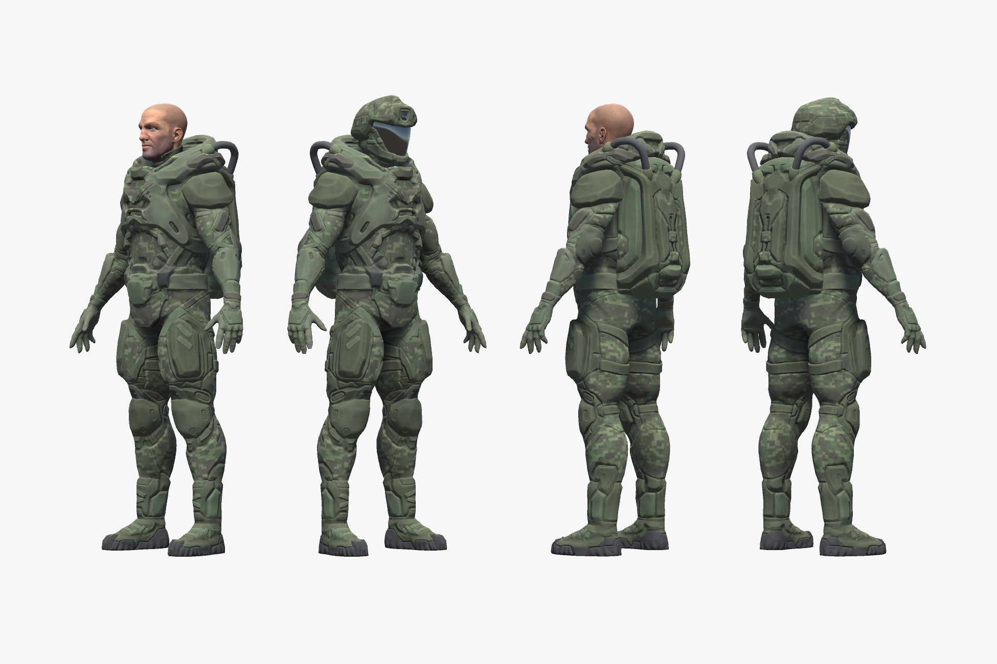 Space Marine: Rigged 3D Character | 角色 | Unity Asset Store