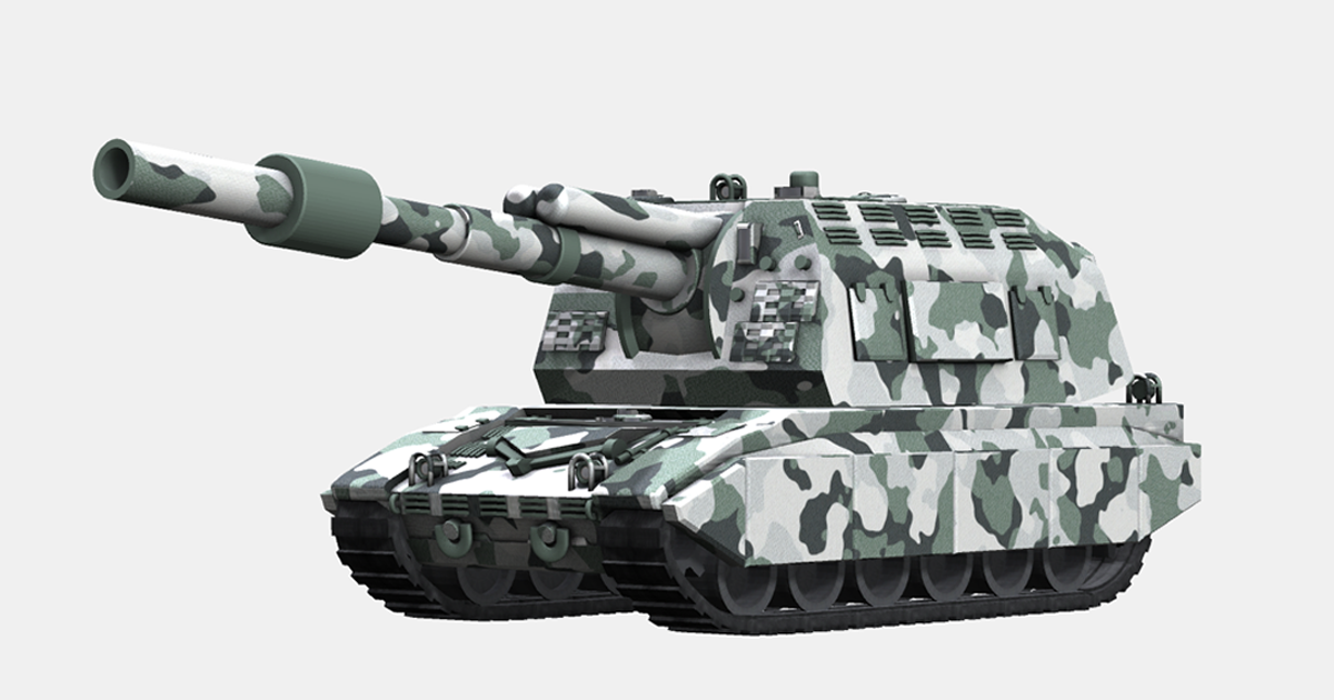 MSTA Russian Artillery Tank | 3D 乗り物 | Unity Asset Store