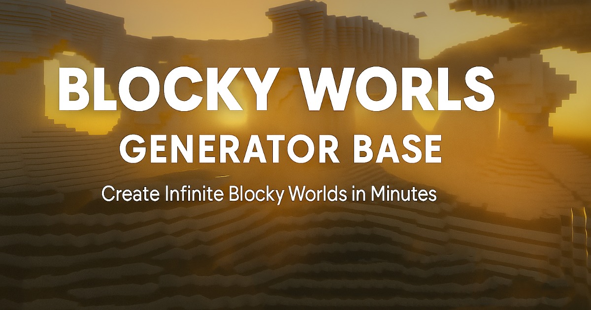 Blocky World Generator Base | 实用工具 工具 | Unity Asset Store