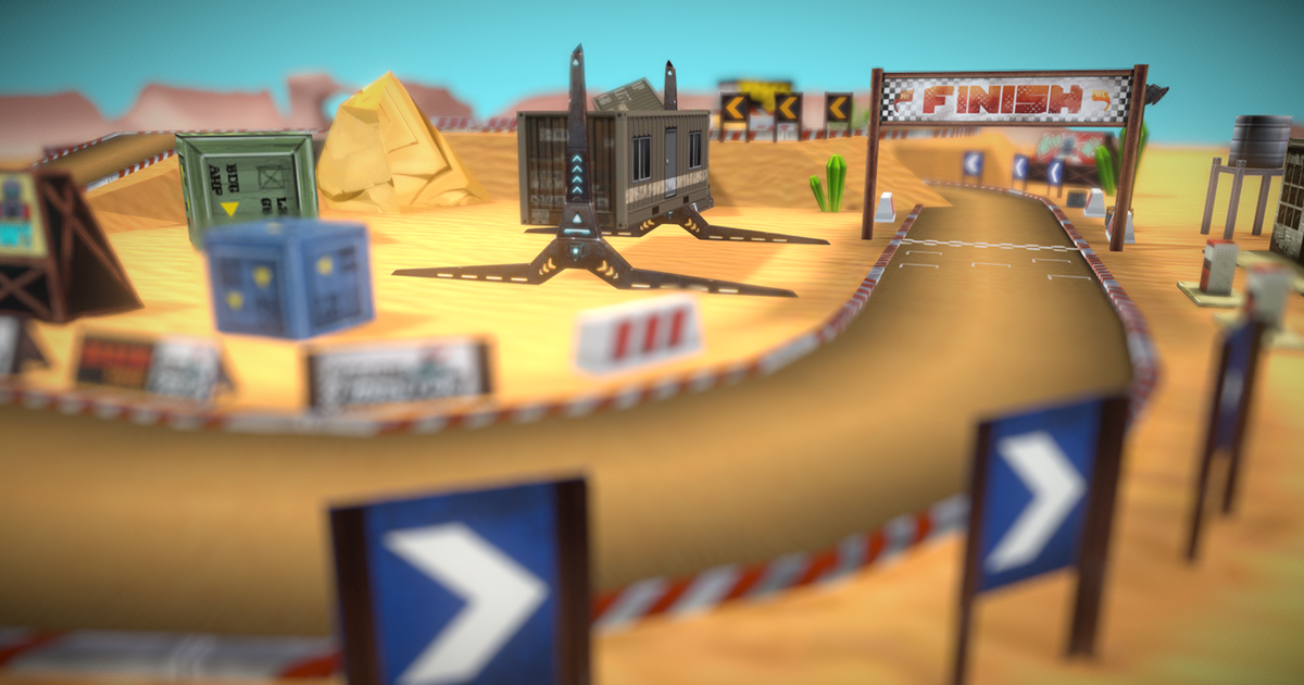 V5 Road Desert | 3D Roadways | Unity Asset Store