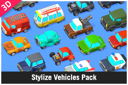 Stylized Vehicles Pack | Game Content Shopper – Unity Asset Store ...