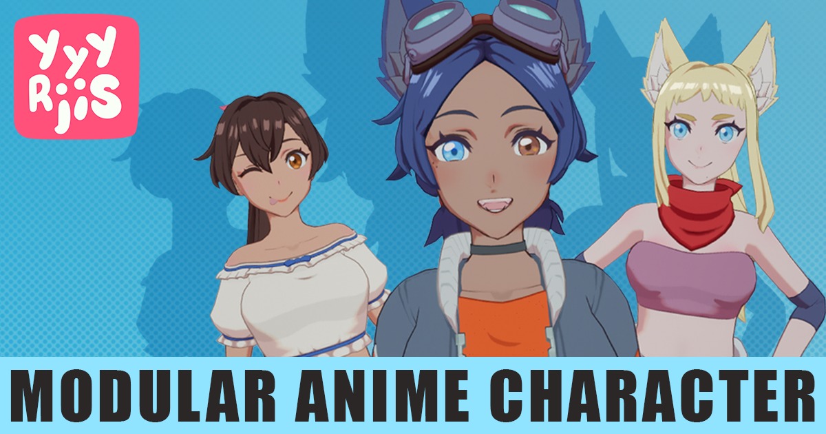 Modular Anime Character | 3D ヒューマノイド | Unity Asset Store