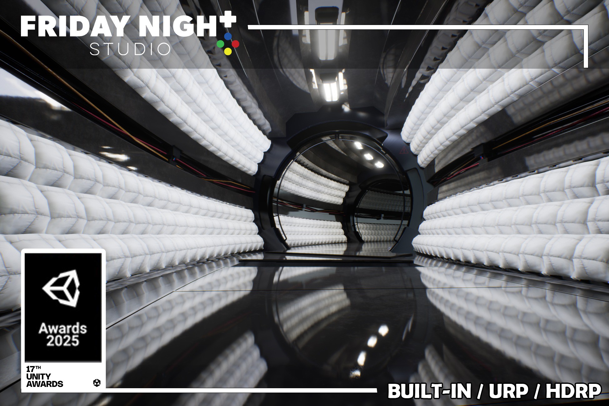 Futuristic Spaceship Curved Corridors – Modular Sci-Fi Environment | 3D ...