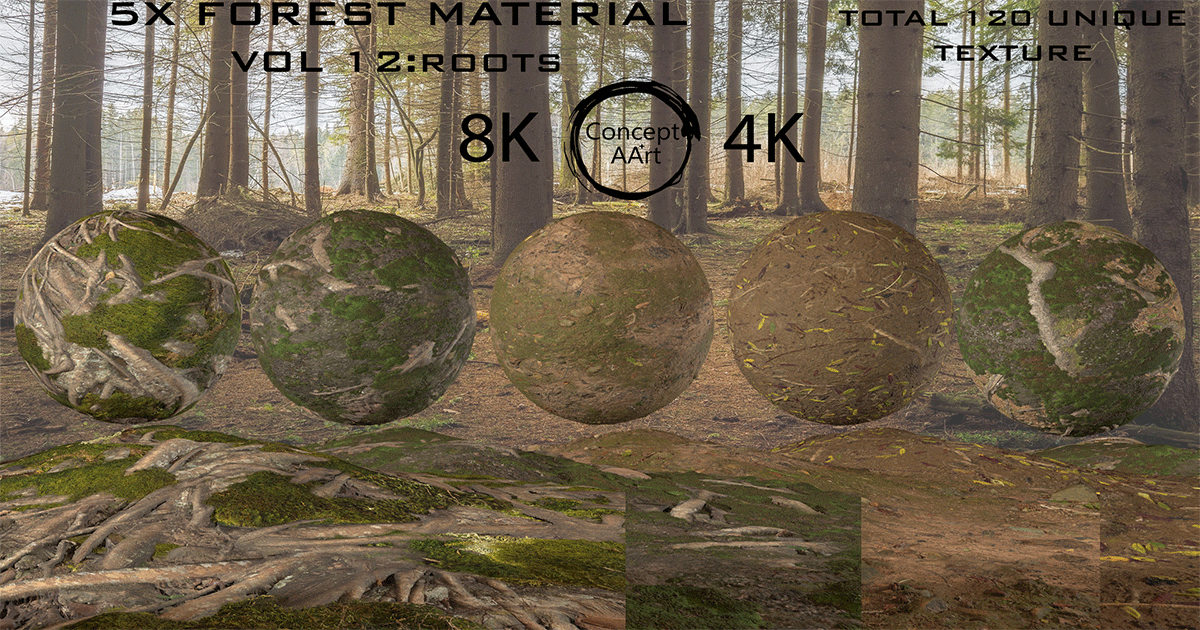FOREST VOL 12.ROOTS | 2D Textures & Materials | Unity Asset Store