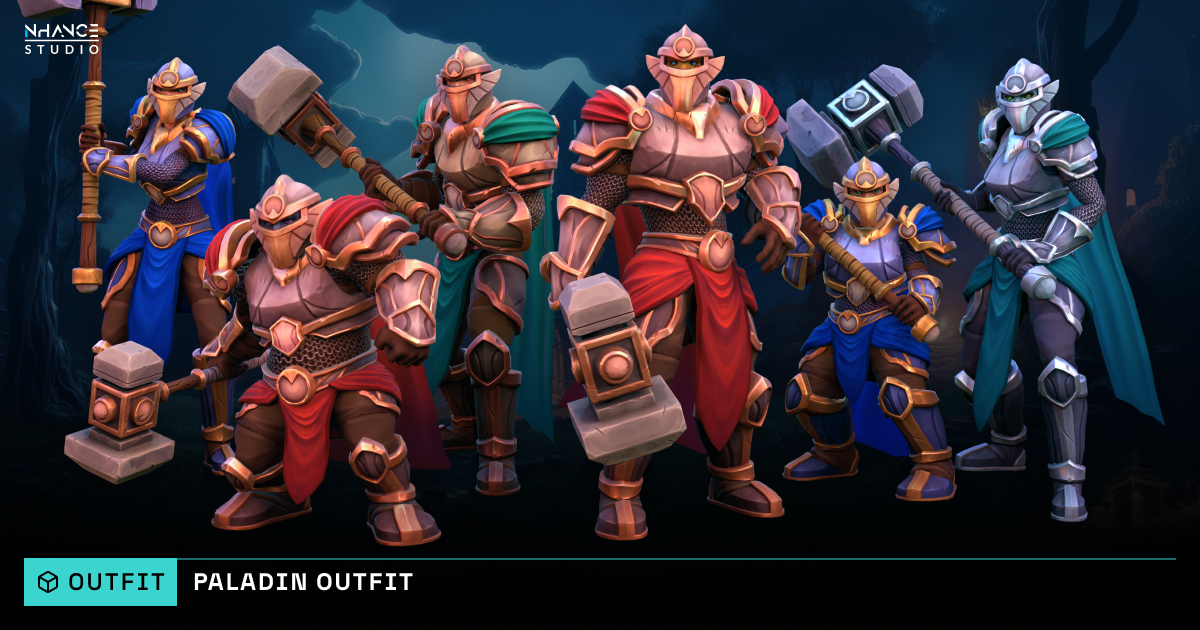 Stylized Paladin Outfit | 3D 휴머노이드 | Unity Asset Store