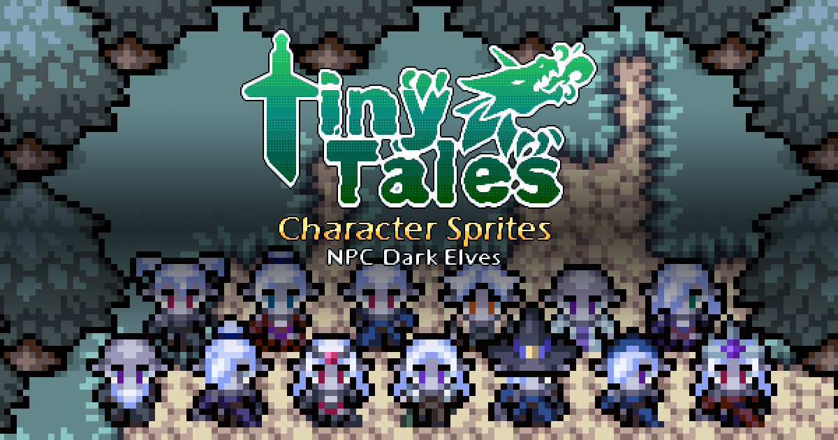 Tiny Tales: Dark Elves NPC Sprite Pack | 2D 캐릭터 | Unity Asset Store