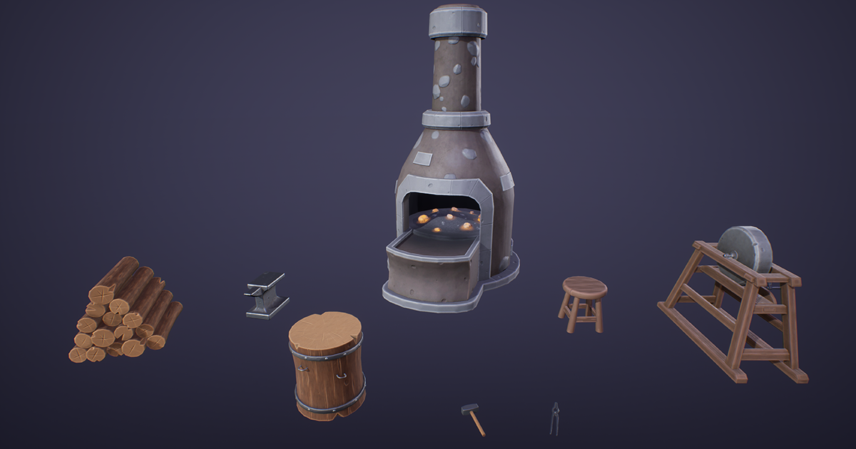 Stylized Blacksmith Tools | 3D Tools | Unity Asset Store