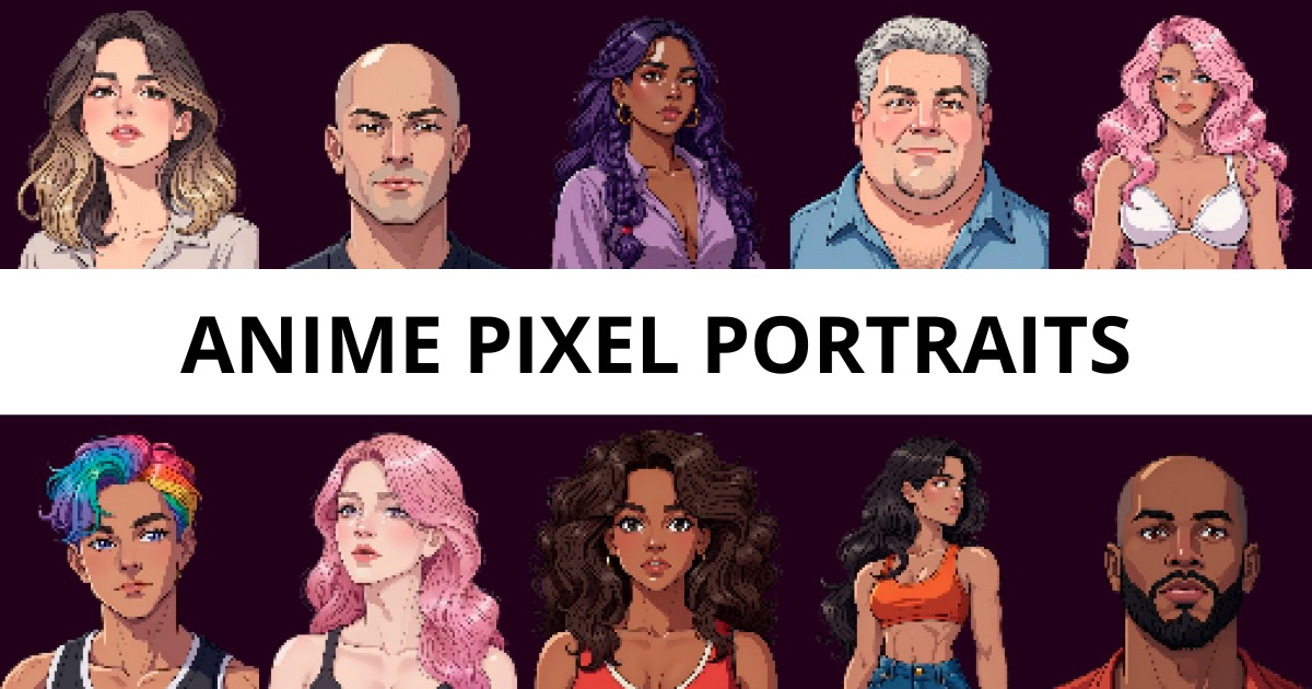 200 Anime Pixel NPC Portraits Pack | 2D Icons | Unity Asset Store