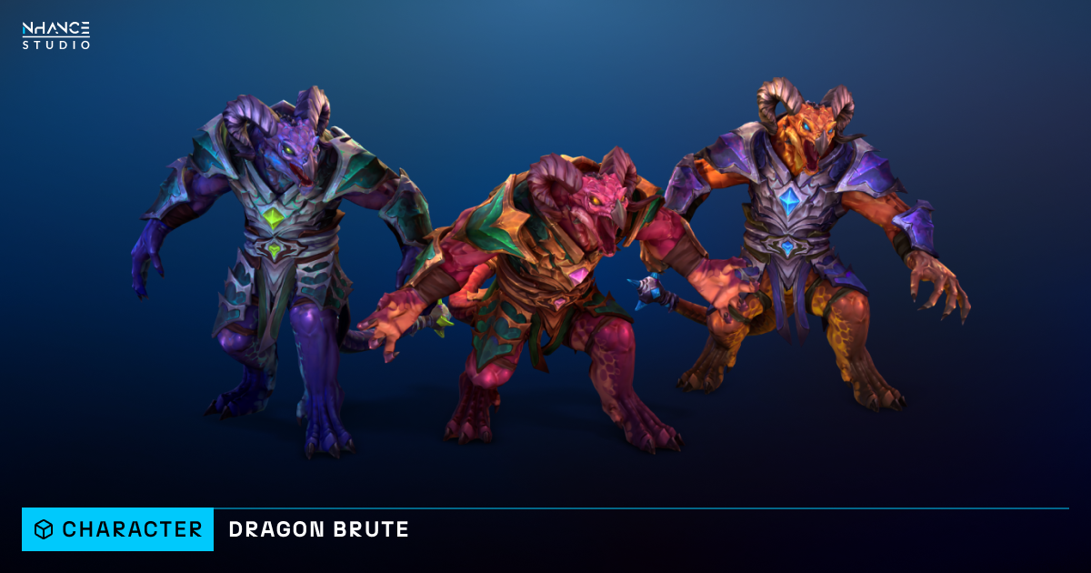 Stylized Fantasy Dragon Brute | 3D 角色 | Unity Asset Store