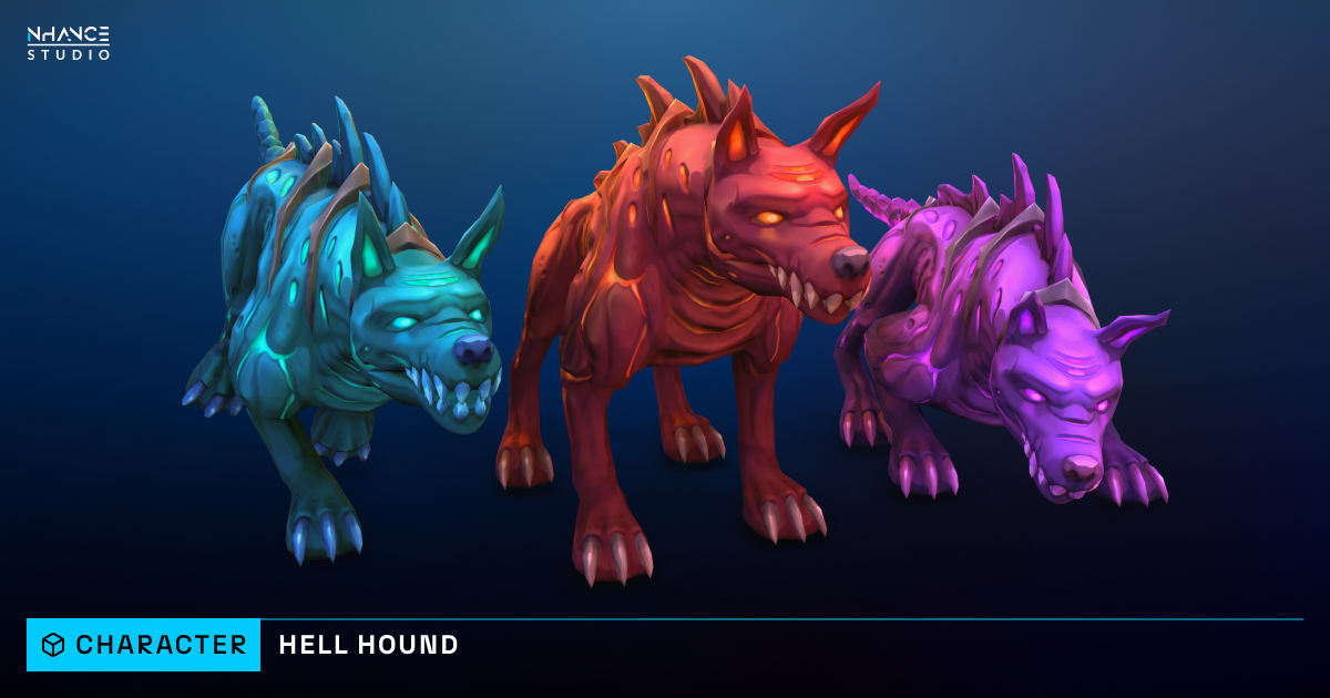 Stylized Fantasy Hell Hound | 3D 캐릭터 | Unity Asset Store