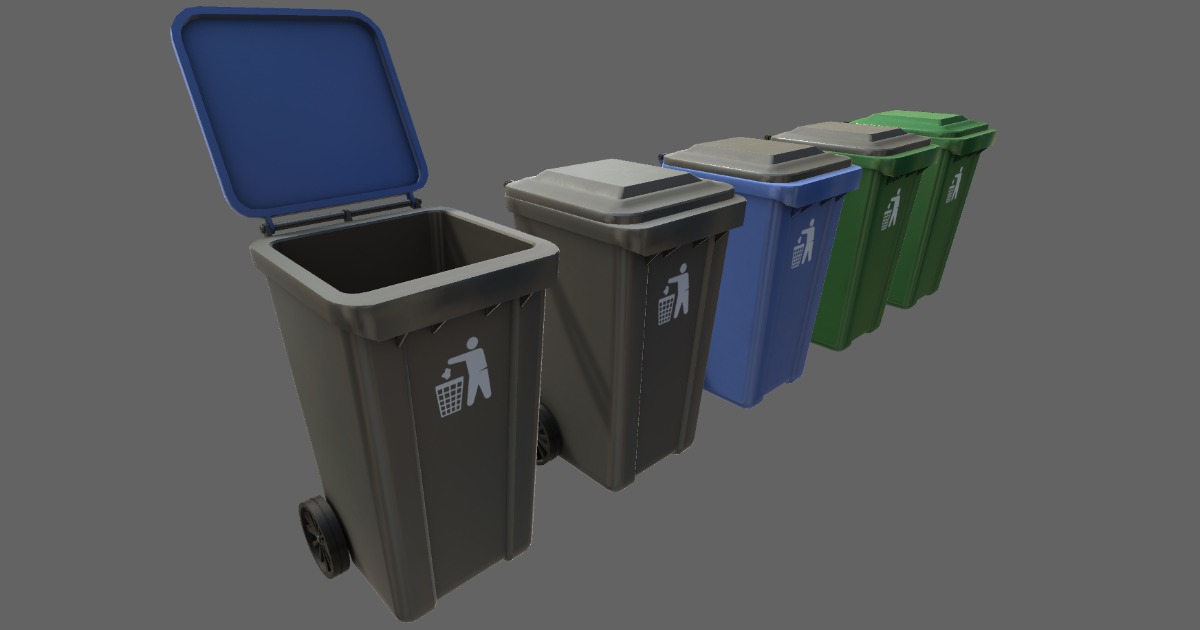 Waste Can PBR | 3D Props | Unity Asset Store