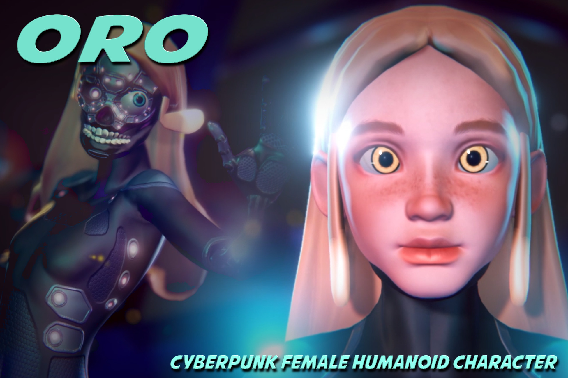 Oro : cyberpunk female humanoid character | Characters | Unity Asset Store