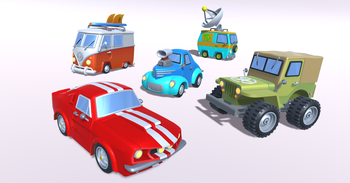 Cartoon Vehicle Pack Volume 1 | 3D Land | Unity Asset Store