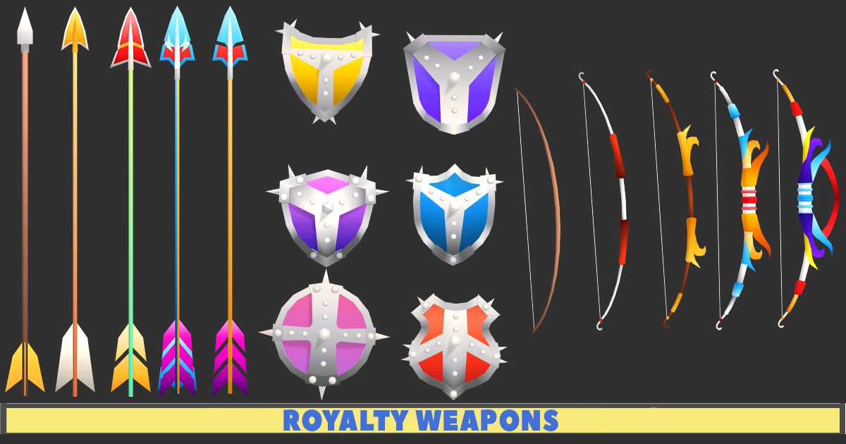 Royalty Weapon Bundle | 3D Weapons | Unity Asset Store