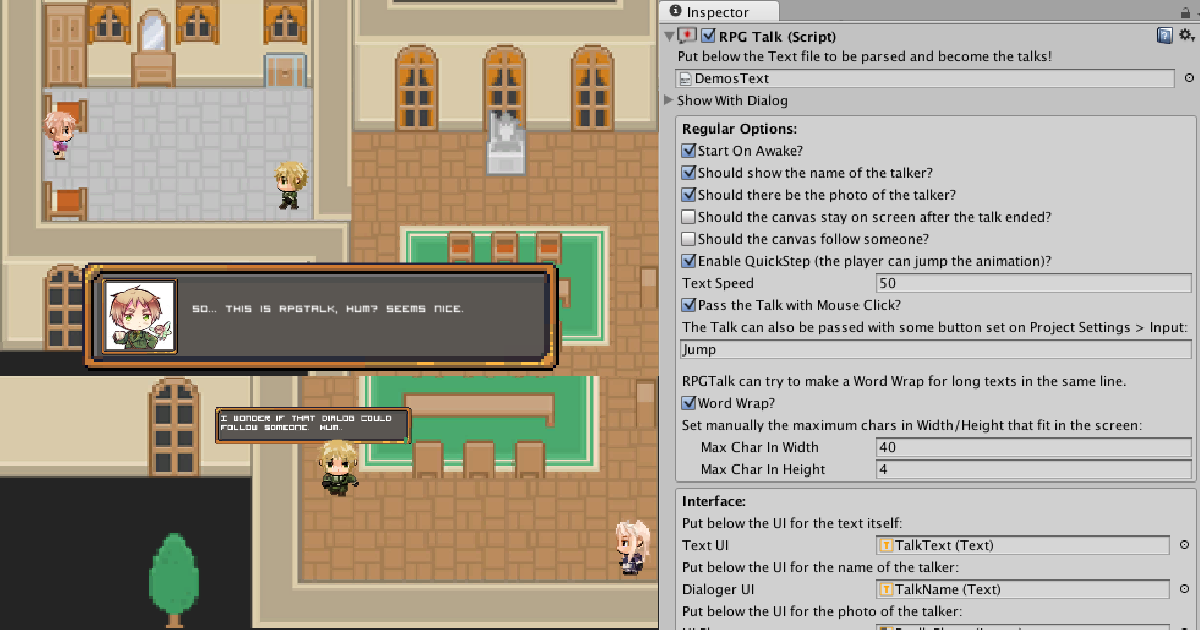RPGTalk | GUI 도구 | Unity Asset Store