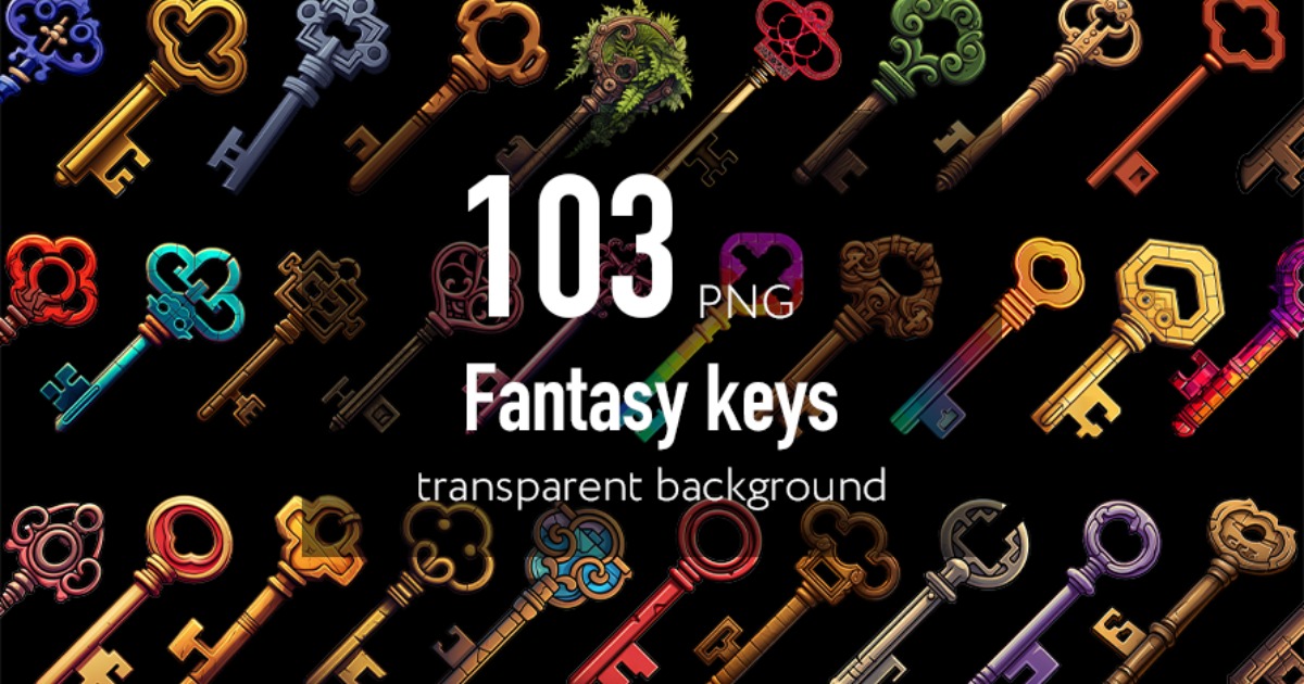 Fantasy keys pack | 2D | Unity Asset Store