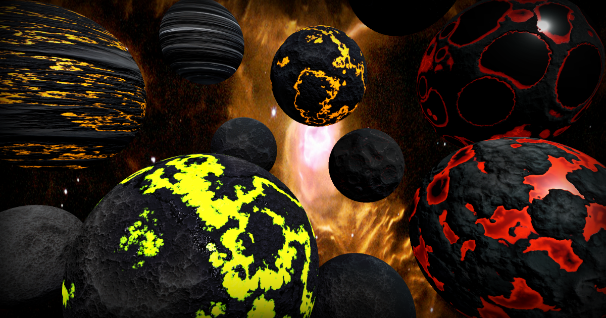 4K Planets Collection: Dark | 3D Sci-Fi | Unity Asset Store