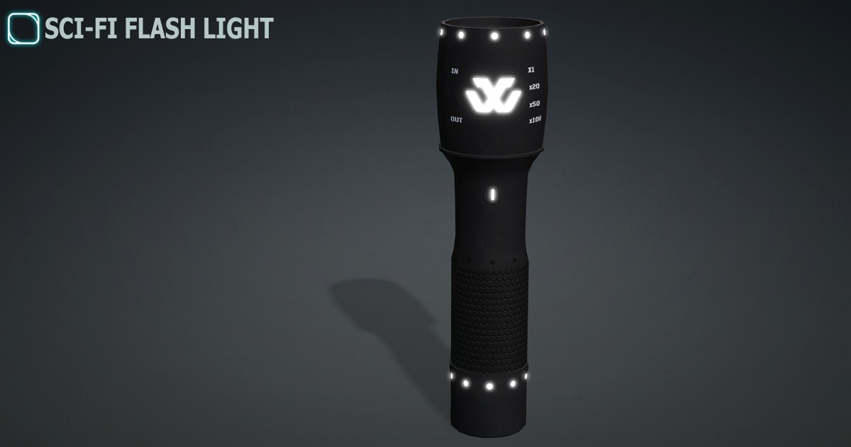Sci-Fi Flashlight_w | 3D Tools | Unity Asset Store