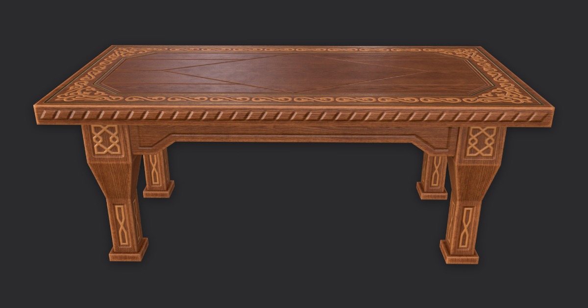 Medieval Wooden Table_1 | 3D Furniture | Unity Asset Store