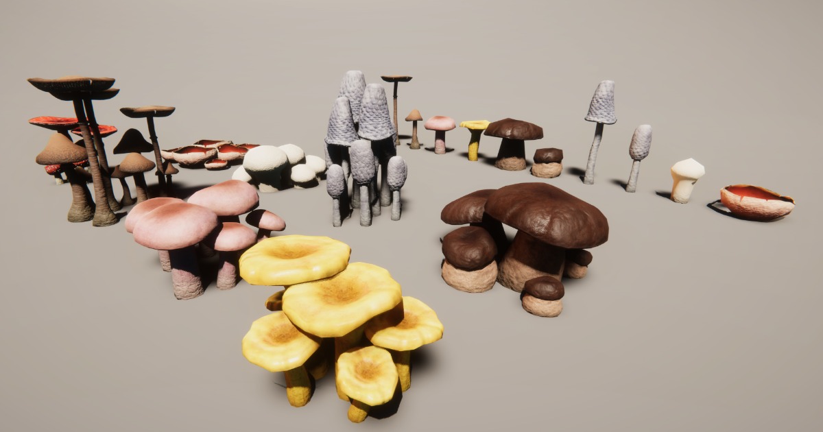 Mushrooms PACK HDRP | 3D Vegetation | Unity Asset Store