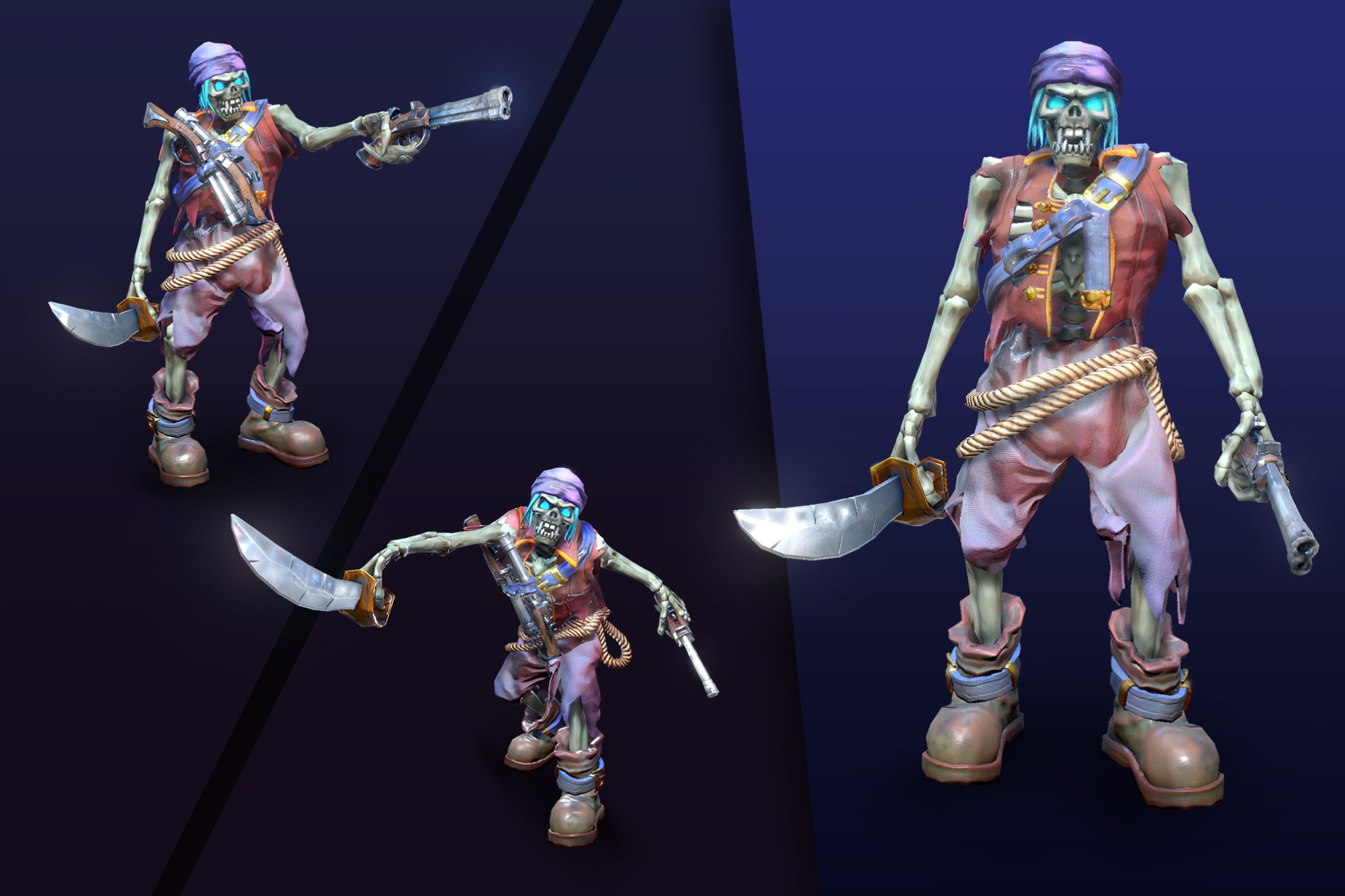 Stylized Skeleton Pirate Sailor | Characters | Unity Asset Store