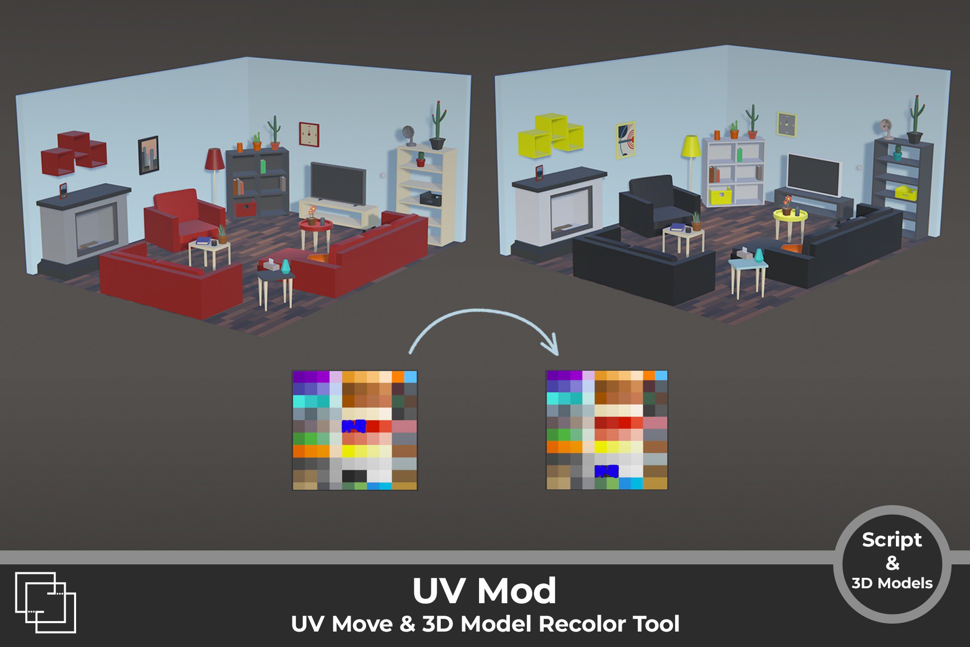 UVMod - UV Move & 3D Model Recolor Tool | Utilities Tools | Unity Asset ...
