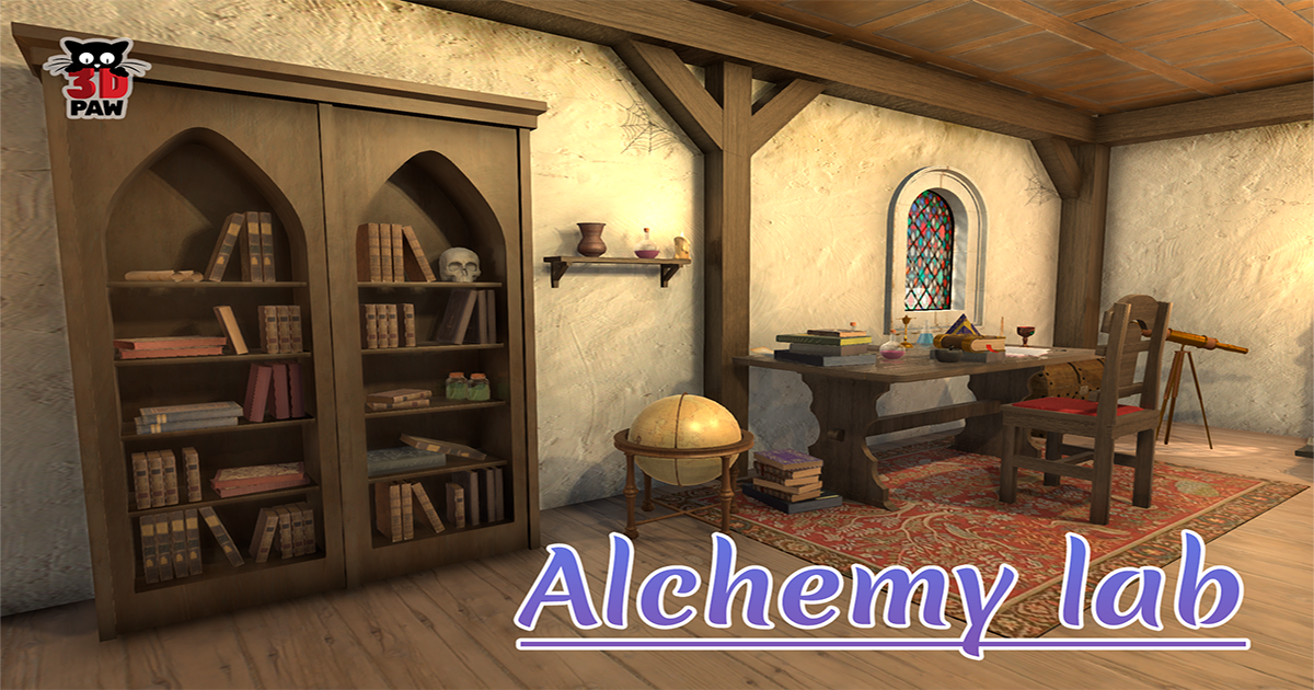 Alchemy laboratory | 3D Interior | Unity Asset Store