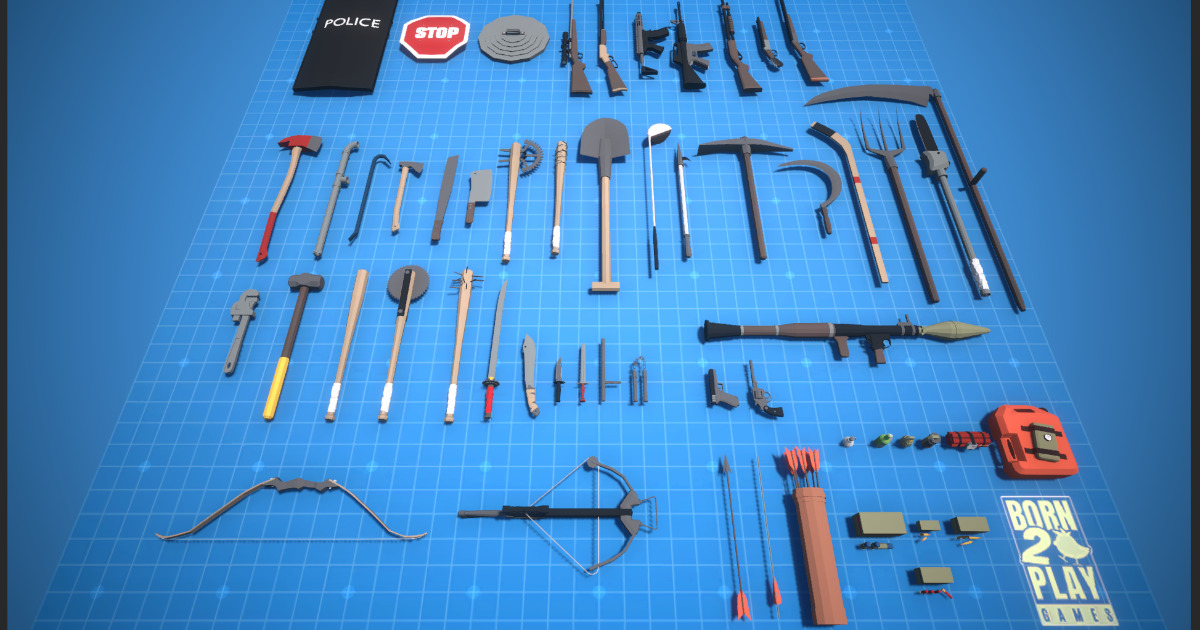3D Low Poly - Weapons Pack | 3D 총기 | Unity Asset Store