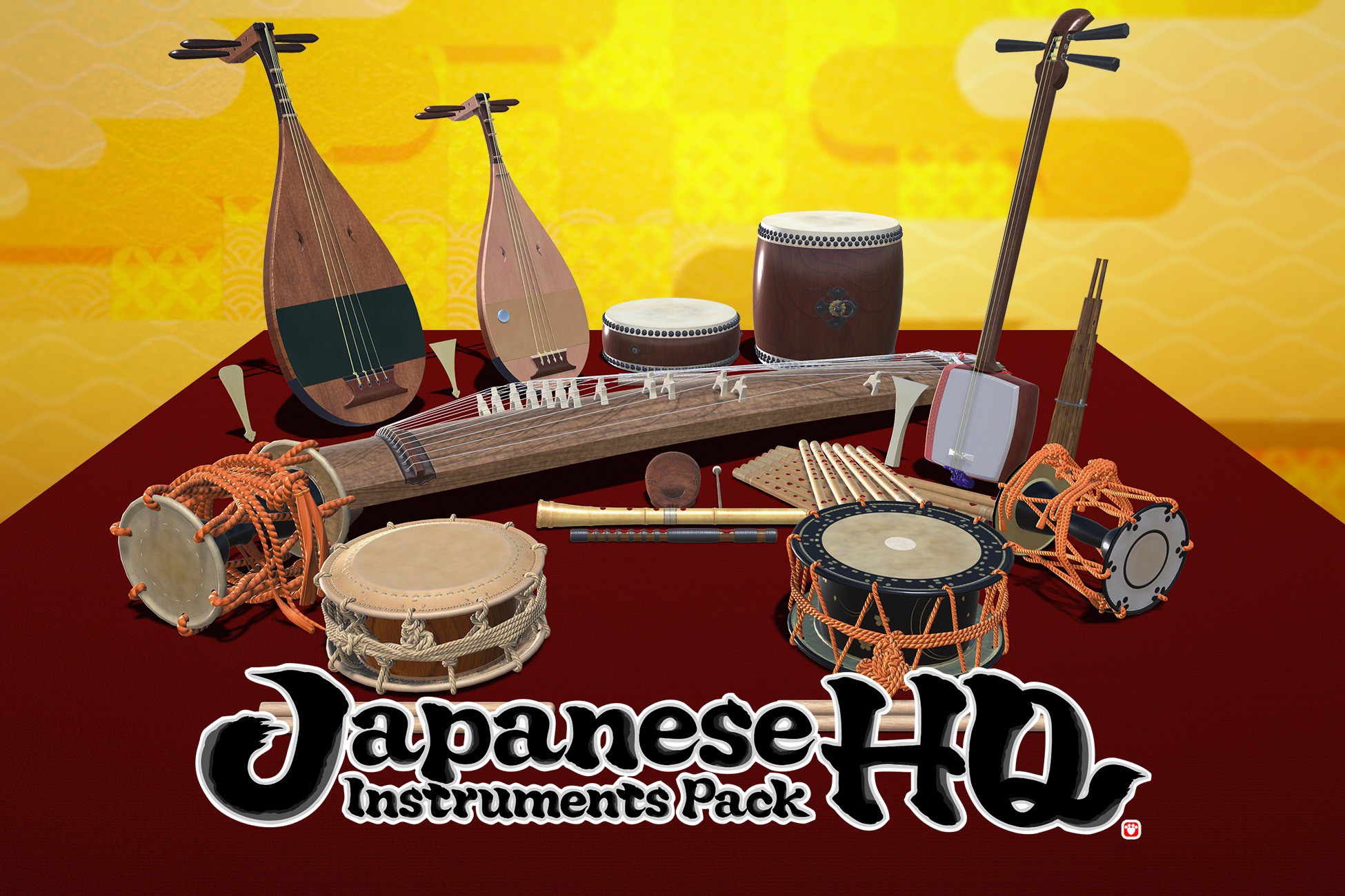 Japanese Instruments Pack HQ | 3D Props | Unity Asset Store