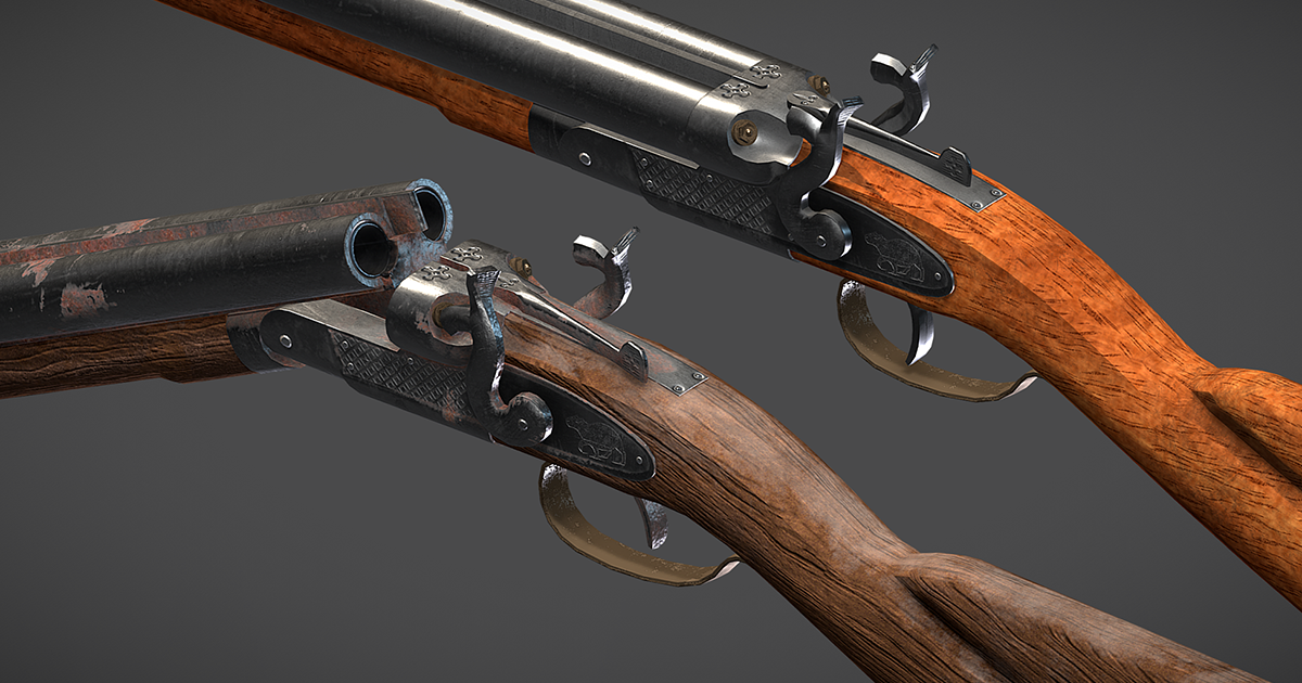 Shotgun Double Barrel Capybara | 3D Guns | Unity Asset Store