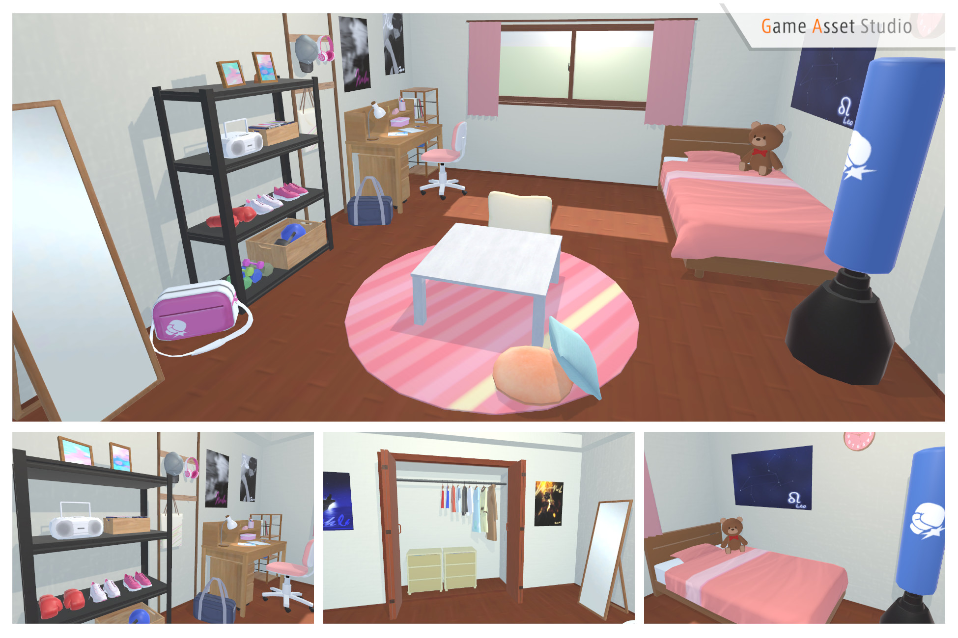 Japanese Anime-style Heroine's Room | 3D Environments | Unity Asset Store