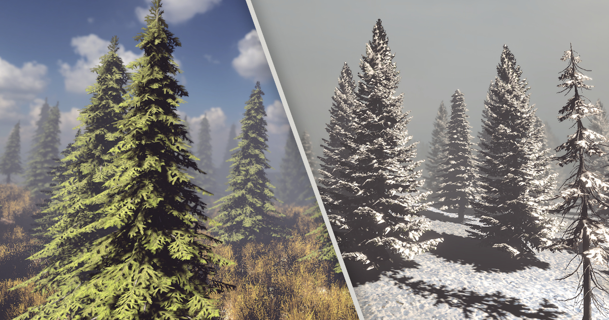 Conifers Vol.1 - Spruces | 3D Trees | Unity Asset Store