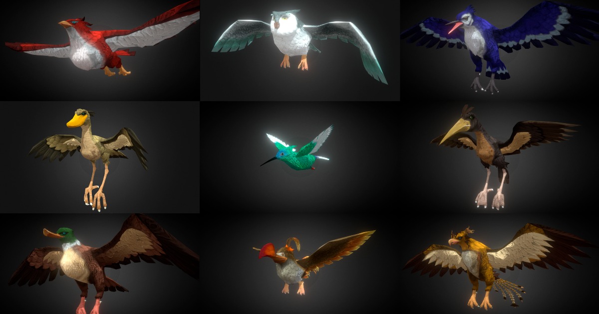 Pack - Elemental Smalls Birds | Characters | Unity Asset Store