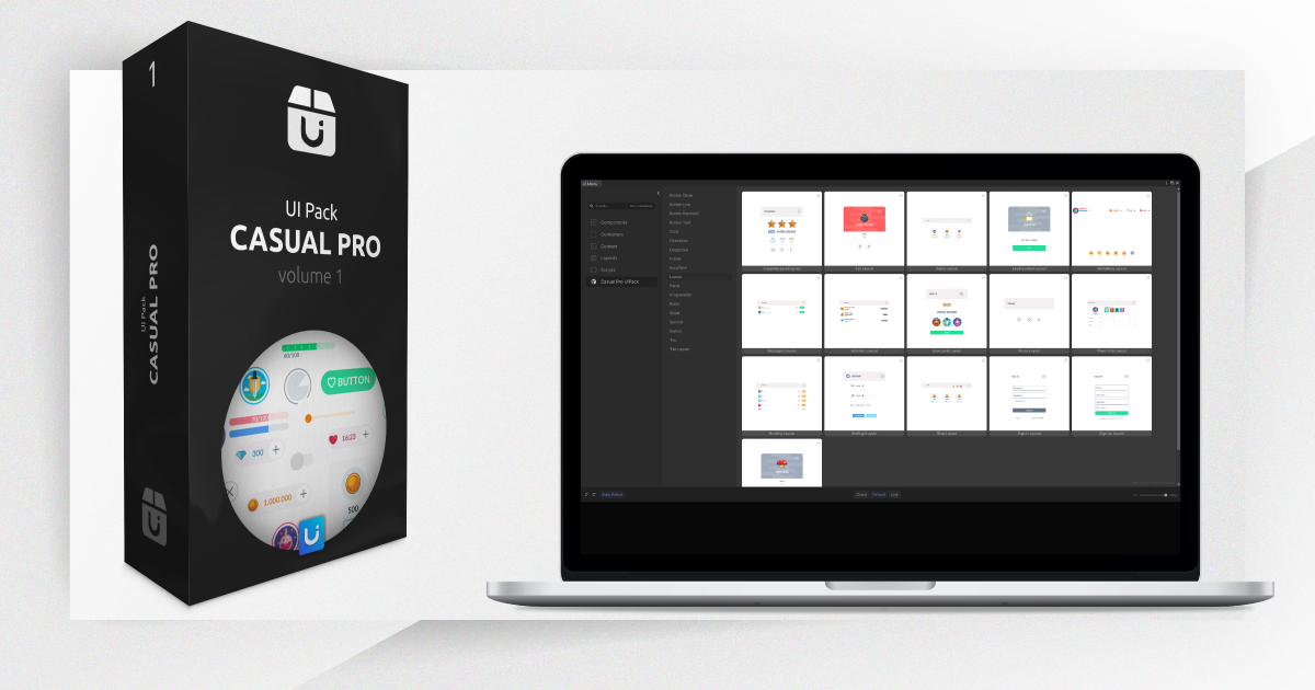 UI Pack - Casual Pro 1 - Doozy UI Addon | 2D GUI | Unity Asset Store