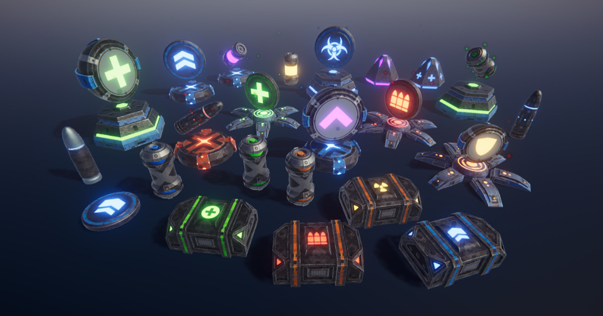 Top Down Sci-Fi Loot | 3D 小道具 | Unity Asset Store
