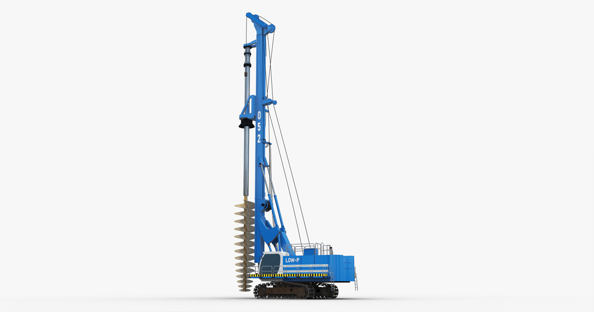 Piling Drill Lowpoly | 3D Land | Unity Asset Store