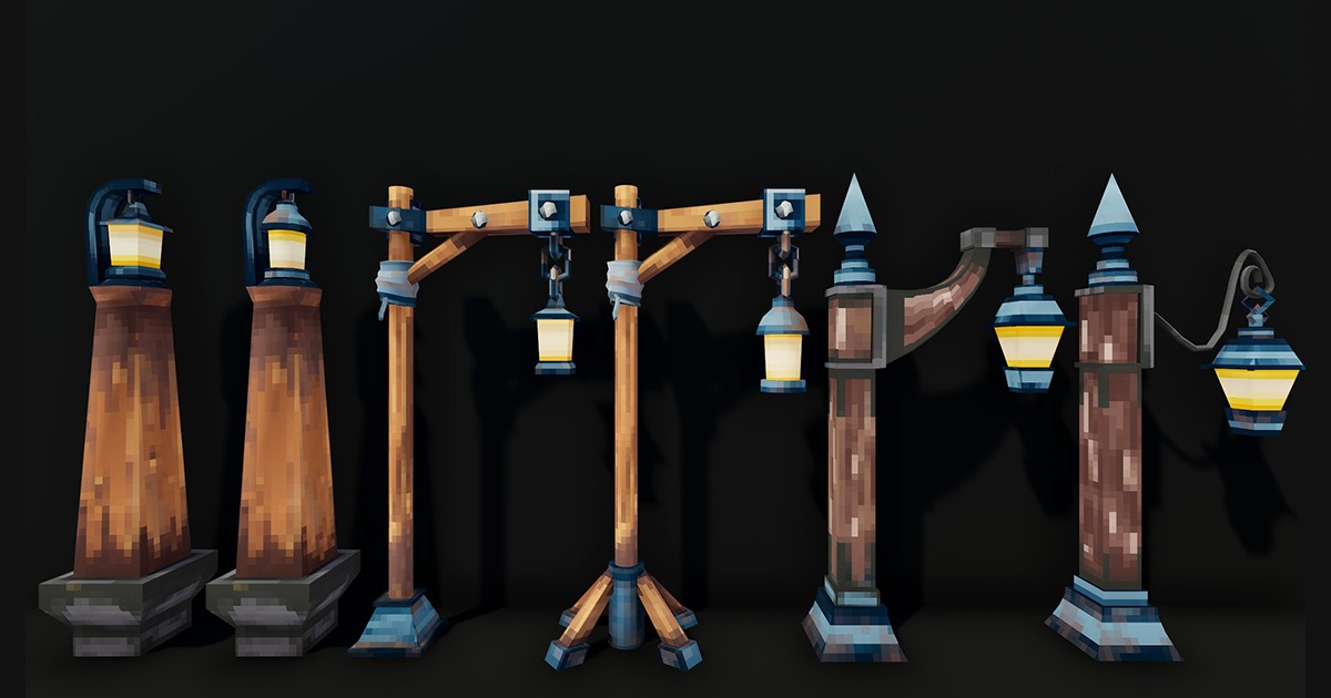 Stylized Fantasy Lamps | 3D Exterior | Unity Asset Store