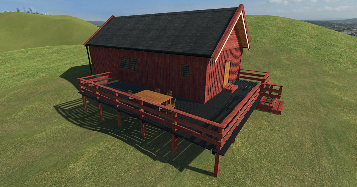 Mountain Cabin With Deck | 3D Environments | Unity Asset Store