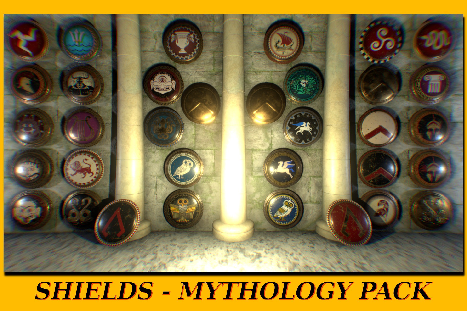 Shields Mythology Pack Collection | 3D Weapons | Unity Asset Store