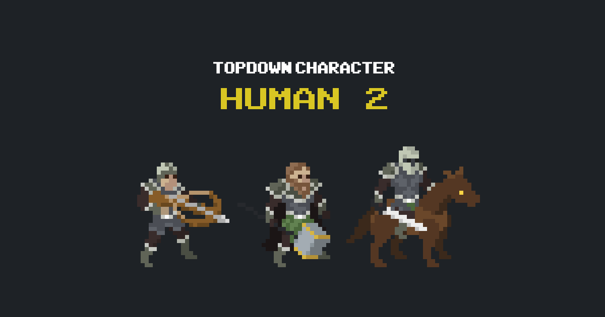 Humans 2 - Top Down Pixel Art Character Assets | 2D Characters | Unity ...