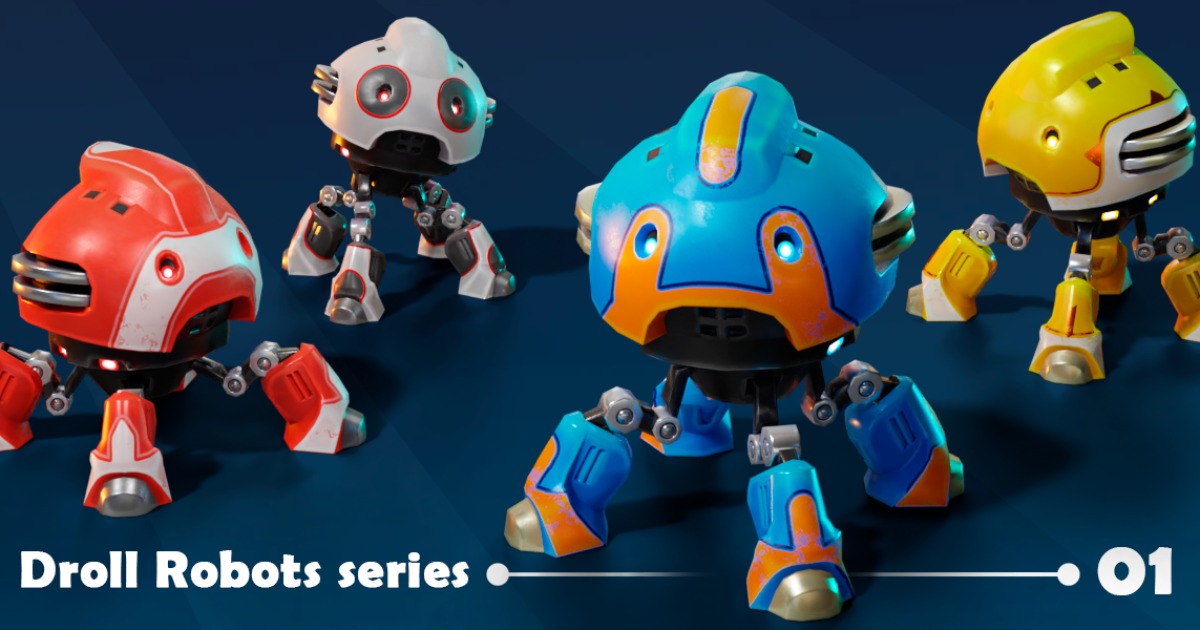 Droll Robot 01 | 3D Robots | Unity Asset Store