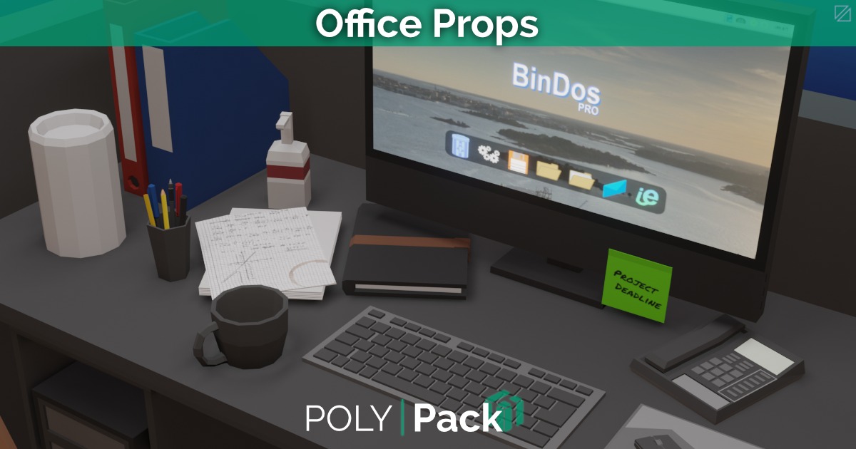 Office Props - PolyPack | 3D Interior | Unity Asset Store