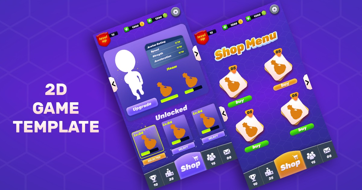 2D Fantasy GUI Template | 2D GUI | Unity Asset Store