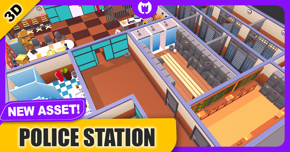 Police Station - Low Poly 3D Asset from Trifles | 3D Environments ...