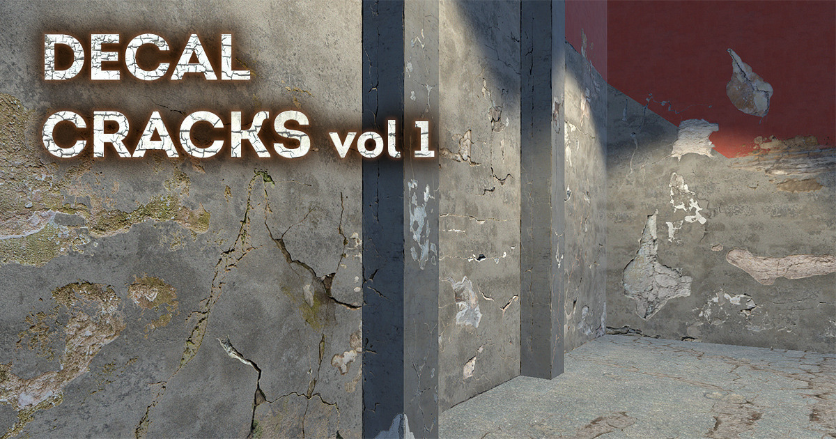Decal Cracks Vol 1 | 2D Textures & Materials | Unity Asset Store