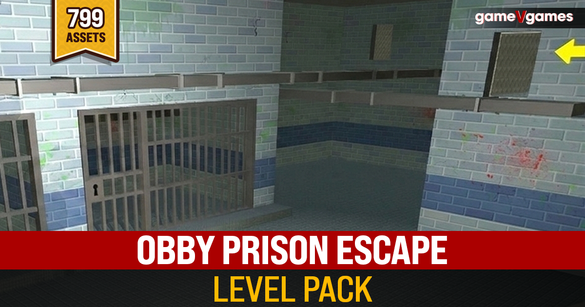Obby Prison Escape Game Level Pack | 3D Environments | Unity Asset Store