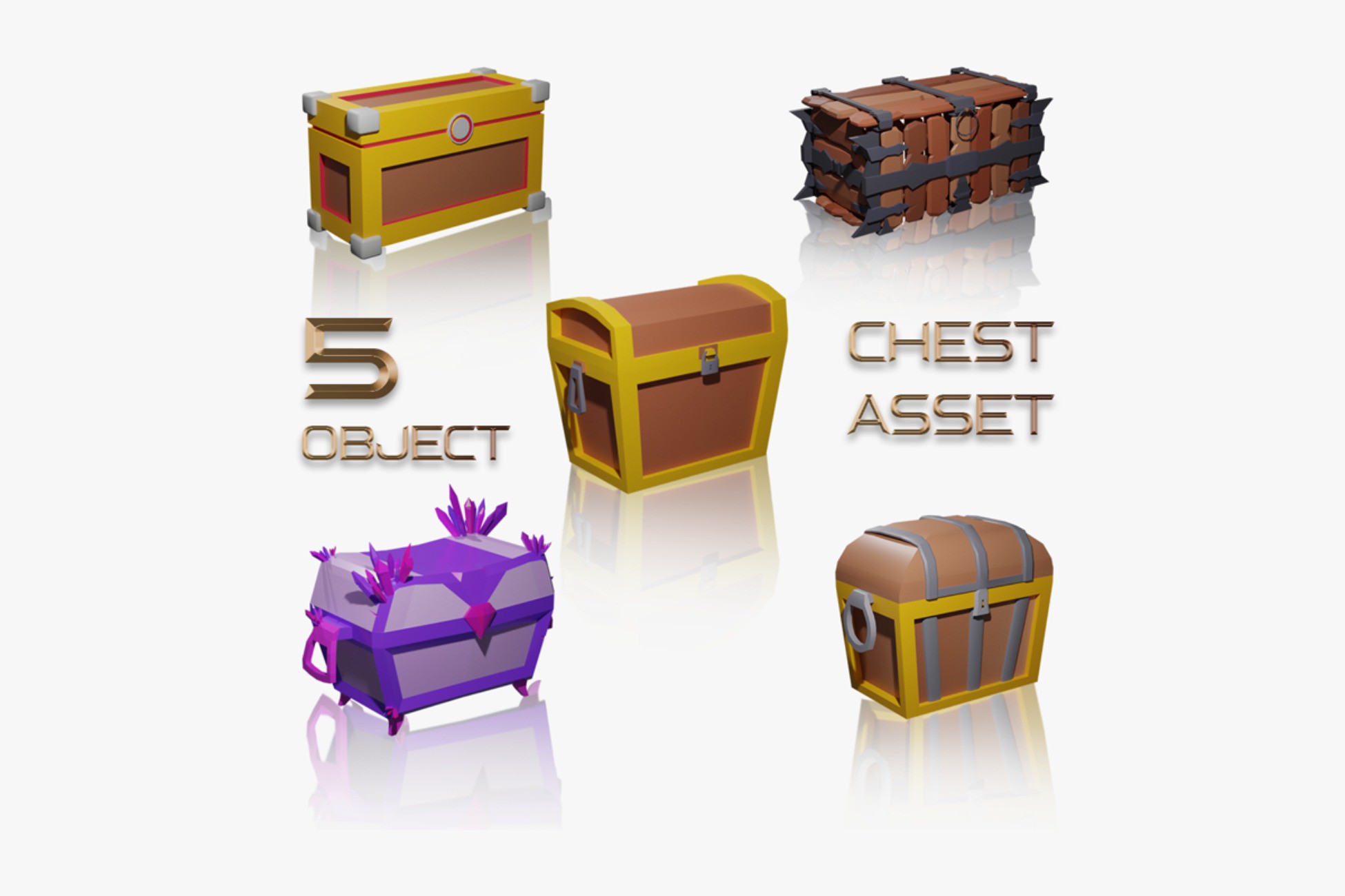 5 Models Chest Assets | 3D Props | Unity Asset Store