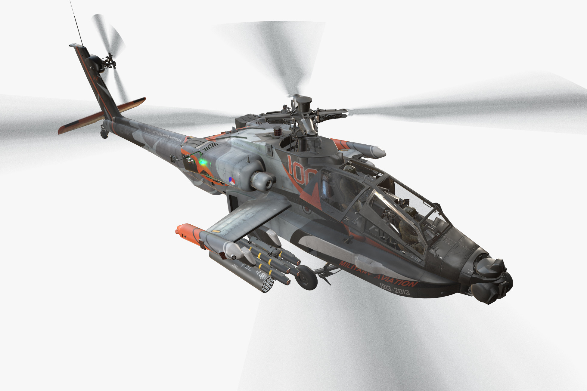 Apache AH-64D Netherlands Airforce Complex Animation | 3D 항공 | Unity Asset Store