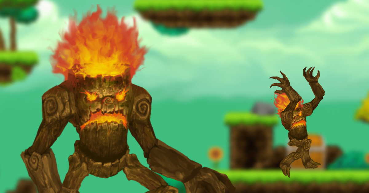 Burning Treant - Character Sprite | 2D Characters | Unity Asset Store