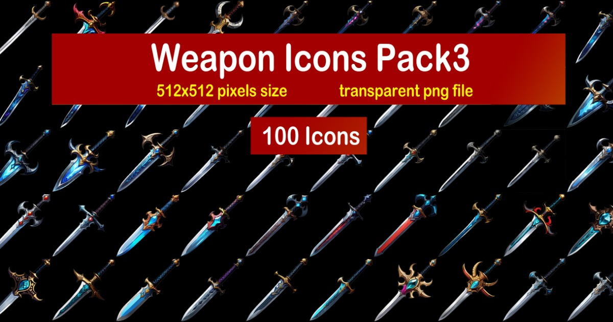 Weapon Icons Pack3 - Sword | 2D 아이콘 | Unity Asset Store